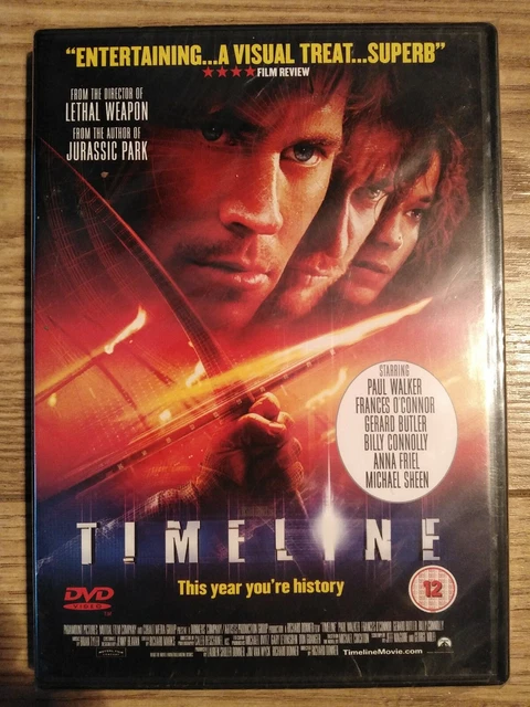 TIMELINE [DVD] PAUL Walker Gérard Butler Billy Connolly New & Sealed Region 2 £7.99 - PicClick UK