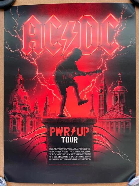 AC/DC EUROPE POSTER 2024 power up tour-London-dessel -paris-amsterdam-dublin... EUR 75,00 ...