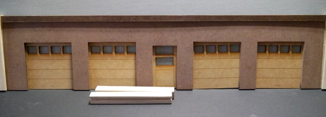 1/24 SCALE DIORAMA Front Only- 4 Car Garage/Center Door Opening Doors ...