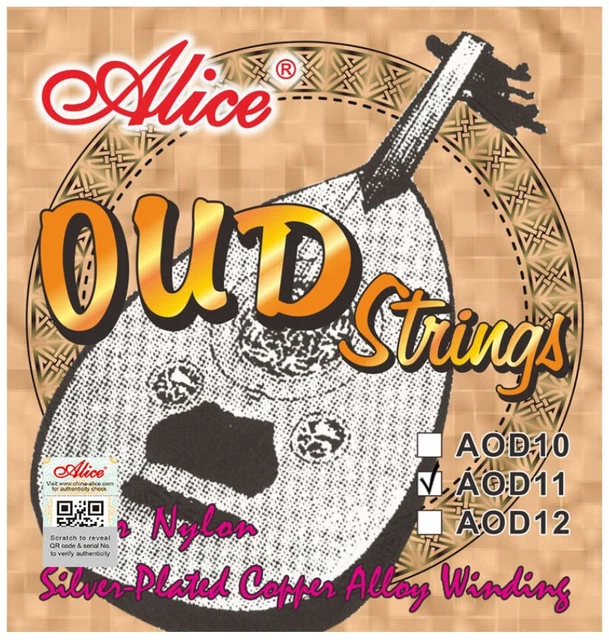 FULL SET OF 11 Turkish Long Neck Oud Strings Nylon Silver Plated Copper ...