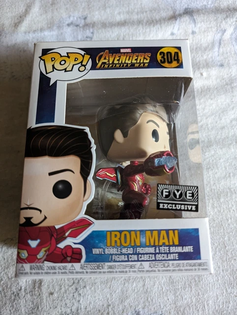 IRON MAN UNMASKED Marvel Funko Pop #304 Avengers Infinity War FYE ...