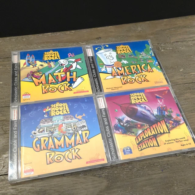 SCHOOL HOUSE ROCK Lot Grammar Rock America Math Exploration Station PC ...