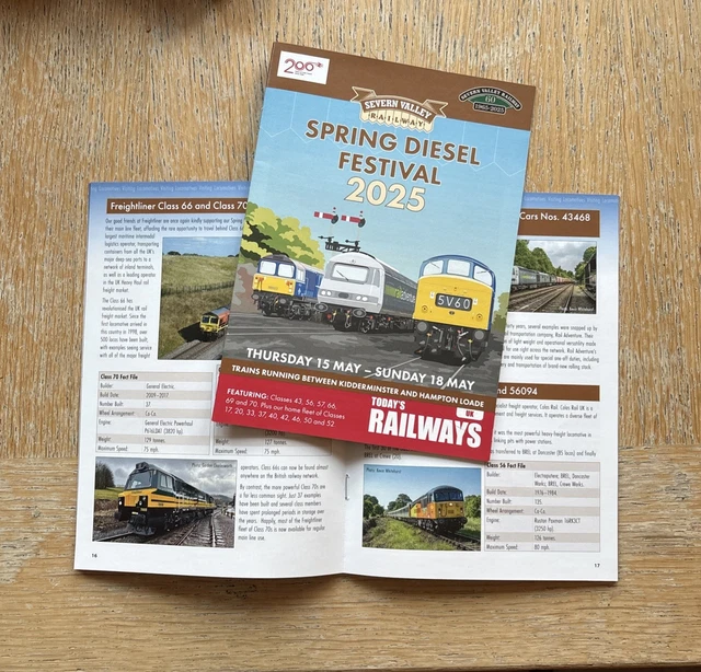 SEVERN VALLEY RAILWAY Spring Diesel Festival 2025 souvenir brochure £1.95 - PicClick UK