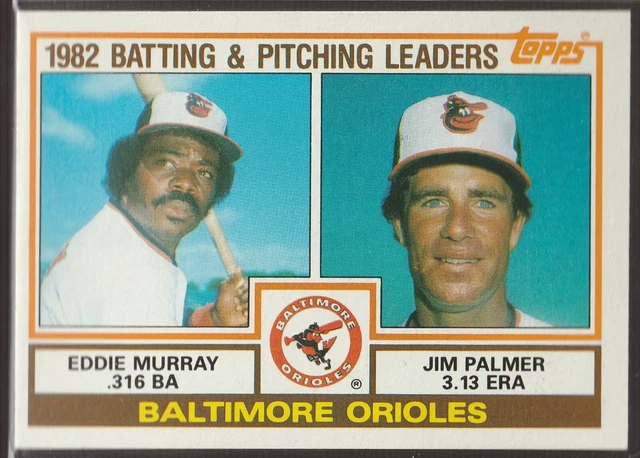 1983 TOPPS 1982 Batting & Pitching Leaders Eddie Murray / Jim Palmer ...