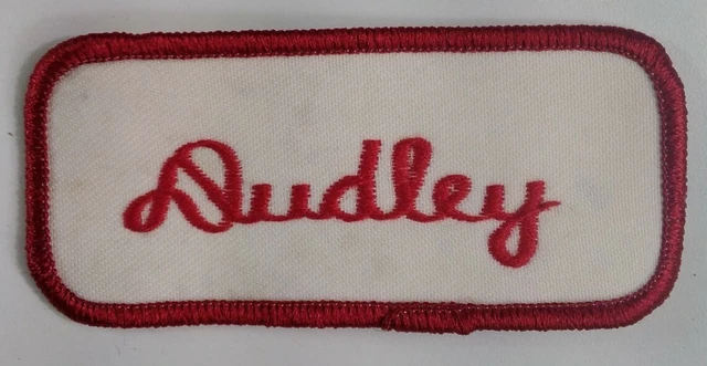 DUDLEY CLOTH CURSIVE Name Patch Vtg 1960s Uniform Shirt RARE VHTF Bronx ...