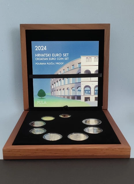 CROATIA PROOF EURO Coin Set 2024 - Pula - KMS *Mintage only 500pcs* £ ...