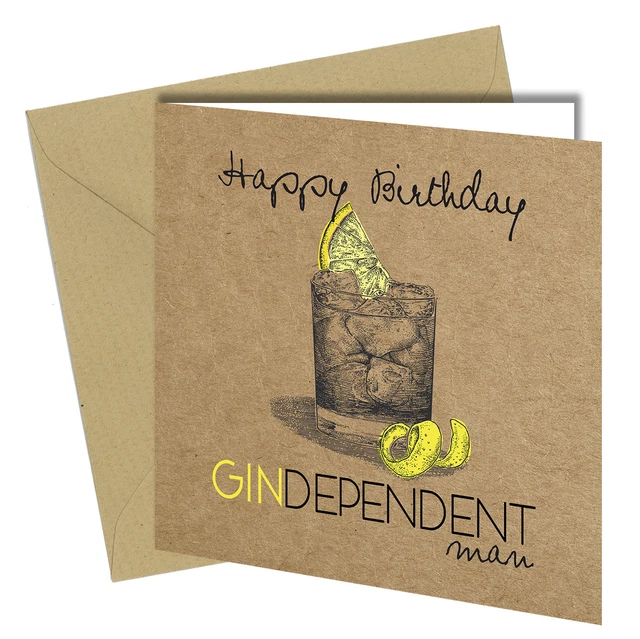 #744 BIRTHDAY CARD GREETING Friendship CARD Gin & Tonic Rude Funny Joke ...