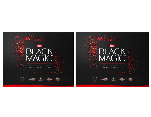 2 X BLACK Magic Dark Chocolate Box, 174g Delicious Tasty And Twisty ...