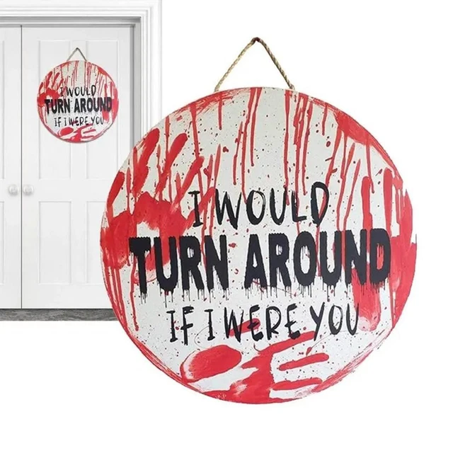 HORROR WELCOME NOTE Horror Welcome Sign Door Wall Decorations for ...