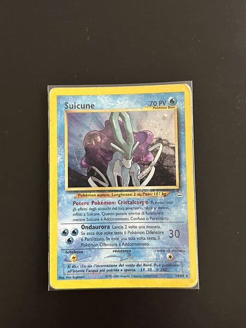 CARTE POKEMON SUICUNE Neo Revelation 14/64 Ultra Rara Holo ITA Wotc ...