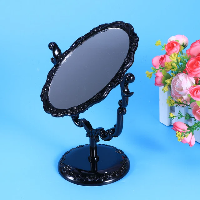 BLACK DECOR FOLDING Mirror Desktop with Stand Embossed Small Oval £10. ...
