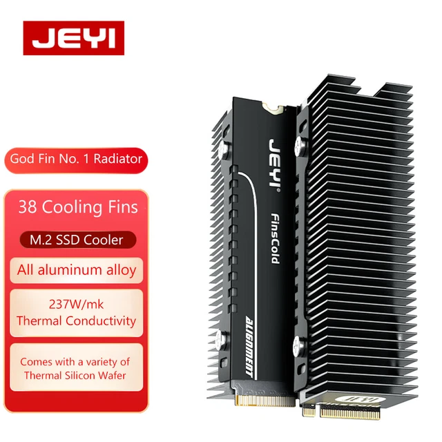 RADIATORE DISSIPATORE DI calore SSD M.2 NVME con pad termico 237 W/mk ...