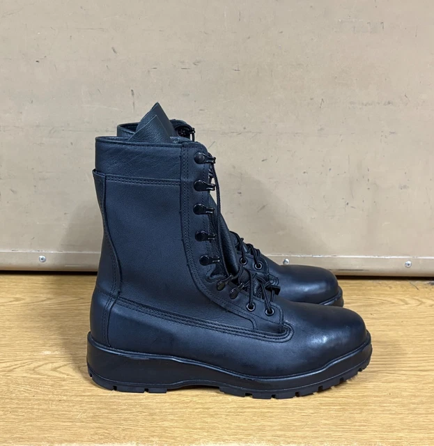 GENUINE US NAVY Belleville 360St Duty Boots Leather Black New ! Us 9.5M ...