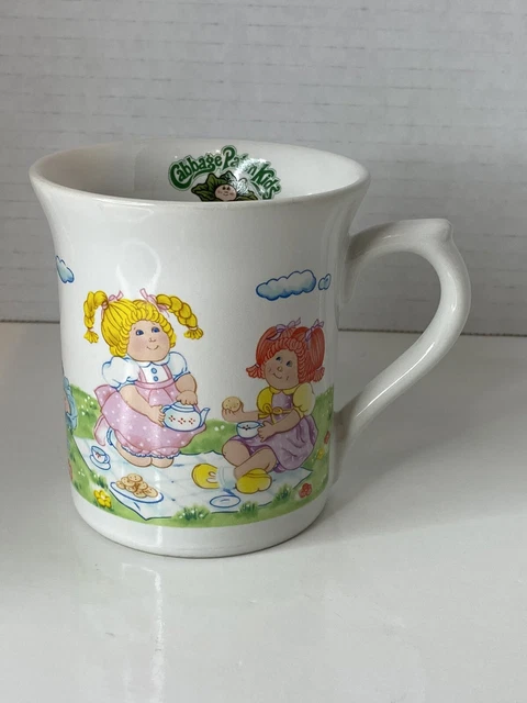 VINTAGE 1984 CABBAGE Patch Kids Doll Boy Girl White Coffee Ceramic Mug ...