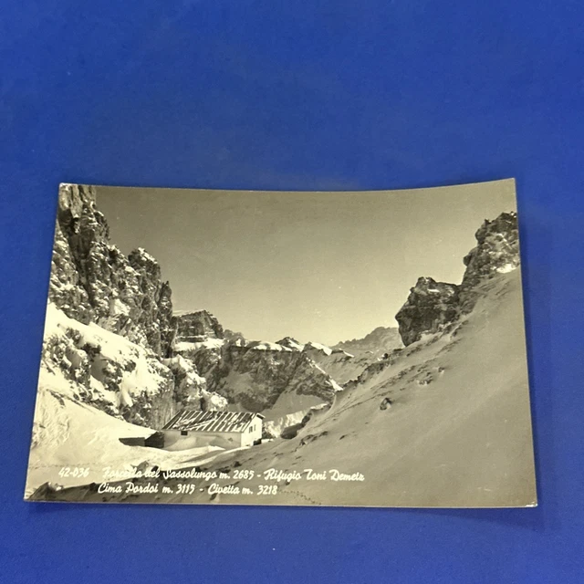 FORCELLA DEL SASSOLUNGO RIFUGIO TONI DEMETZ - Bianco e nero Cartolina ...