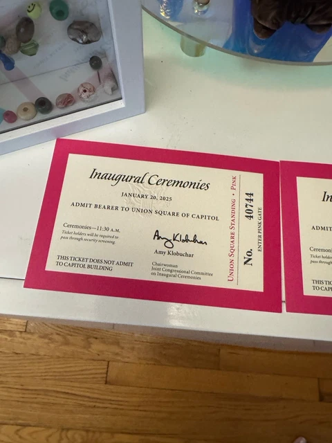2025 DONALD TRUMP & JD Vance Inauguration Ticket - Pink History $56.02 ...