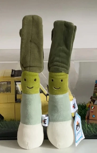 JELLYCAT AMUSEABLE VIVACIOUS Leek Plush Vegetable Toys Green Onions ...