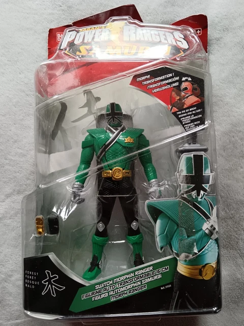 POWER RANGERS SAMURAI Switch Morphin Green Ranger Action Figure 6” 2010 ...