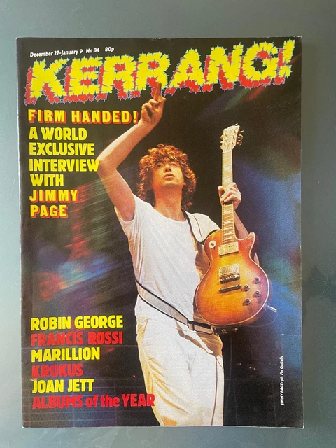 KERRANG! NO.84 DEC 1985 - JIMMY PAGE + Robin George Marillion Krokus £5 ...