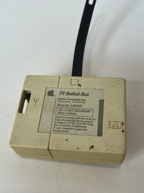 VINTAGE APPLE TV Switch Box Model A2M4041 II IIc IIe Atari TRS-80 etc ...