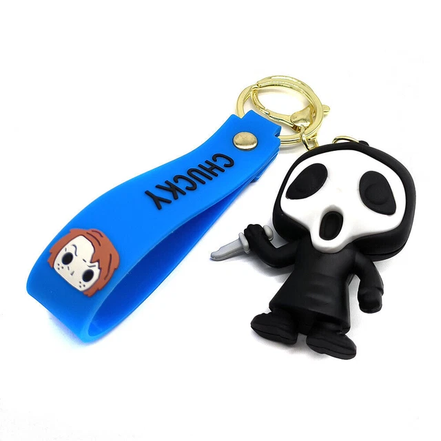 GHOSTFACE KEYCHAIN HORROR Movie Scream Ghost Face Figure Key Ring Toys ...