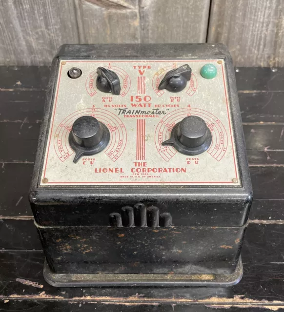 VINTAGE 1950S TRAINMASTER Electric Model Train Transformer Lionel Corp ... VINTAGE 1950S TRAINMASTER Electric Model Train Transformer Lionel Corp ...