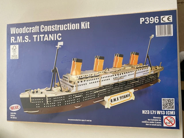 RMS TITANIC: WOODCRAFT Quay Construction Wooden 3D Model Kit P396 Age 9 ...
