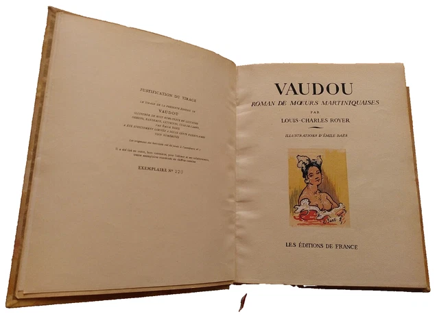 VAUDOU, ROMAN DE mœurs martiniquaises, Louis-Charles Royer, Emile Baes ...