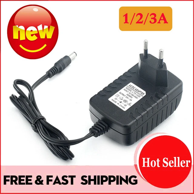 DC MALE POWER Supply 12V Volt 1A/2A/3A LED Transfo Power Supply AC ...
