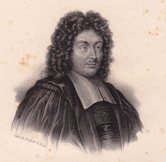 PORTRAIT PAUL PELLISSON Fontanier Béziers Lithographie Protestantisme ...