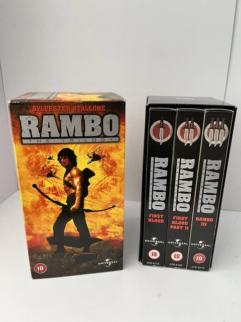 RAMBO TRILOGY VHS collection boxset - First Blood, First Blood part 2 ...