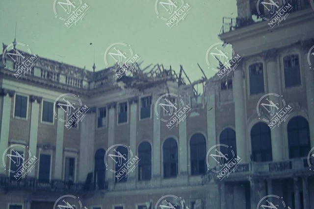 FARBDIA SLIDE WIEN Schloss Schönbrunn Zerstörungen Endkampf um Wien im ...