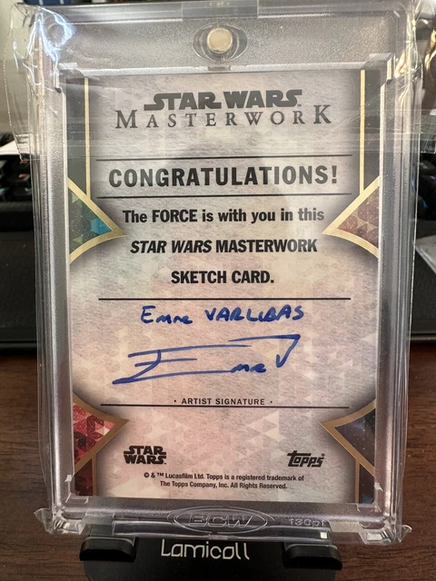 2022 SCHIZZO TOPPS Star Wars Masterworks Emre Varlibas Grogu 1/1 EUR ...