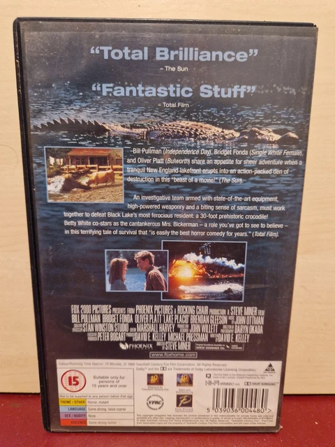 LAKE PLACID - Bill Pullman - Bridget Fonda - Grande boîte bande vidéo PAL VHS (L36) EUR 4,20 ...