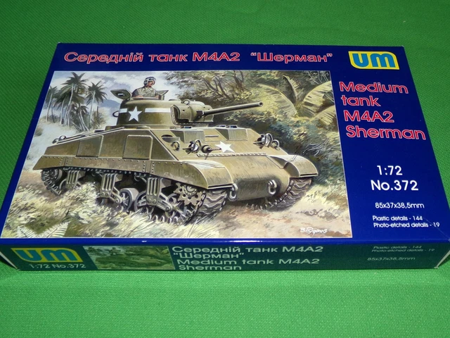 MILITARY UM TECHNICS WW2 M4a2 Sherman Tank 1:72 Plastic Kit No 372 EUR ...