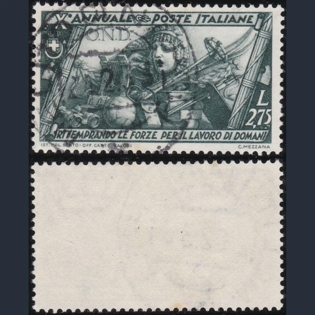 1932 §ITALIA REGNO Decennale Marcia su Roma L. 2,75 verde oliva n. 339 ...
