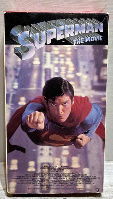 SUPERMAN THE MOVIE (VHS, 1978/1986) Christopher Reeves Warner Bros. DC ...