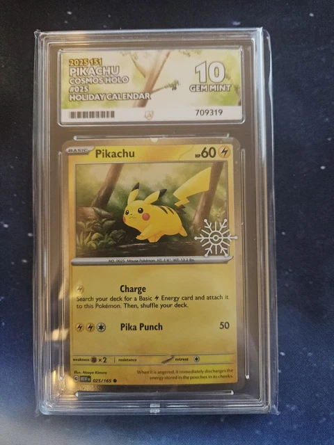 2025 PIKACHU [HOLIDAY Calendar Stamp] Pokèmon TCG 025/167 Ace Grade 10 ...