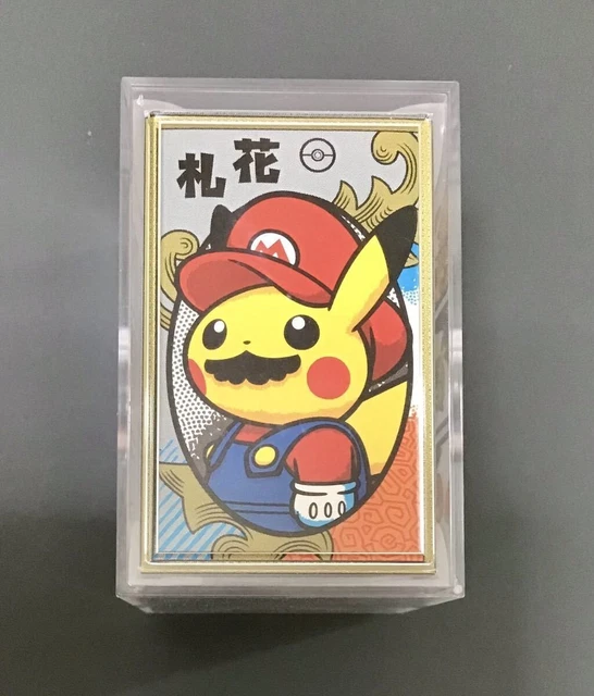 MARIO PIKACHU HANAFUDA Playing card Nintendo Pokemon center Limited ...
