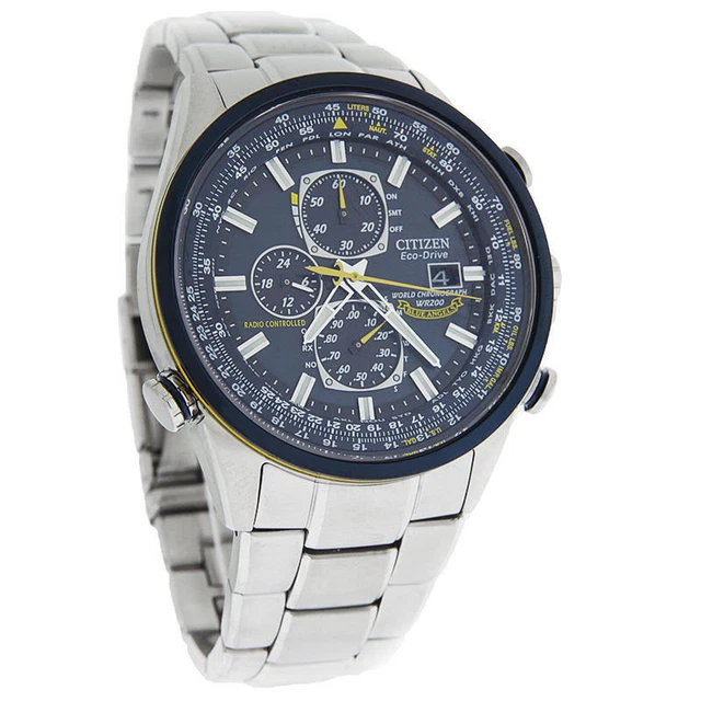 MONTRE HOMME CITIZEN AT8020-54L Blue Angels Skyhawk radiocommandée Eco ...