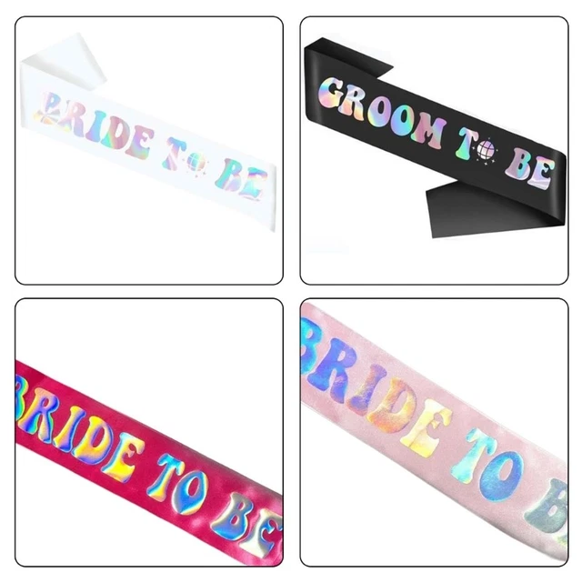 WEDDING DISCO SASH for Wedding Hen Party Bride Sash Groom Elegant ...