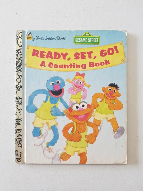 LITTLE GOLDEN BOOK - Sesame Street Ready, Set, Go! A Counting Book 1996 ...