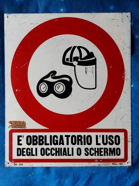 TARGA TABELLA CARTELLO vintage pericolo insegna Modernariato ...
