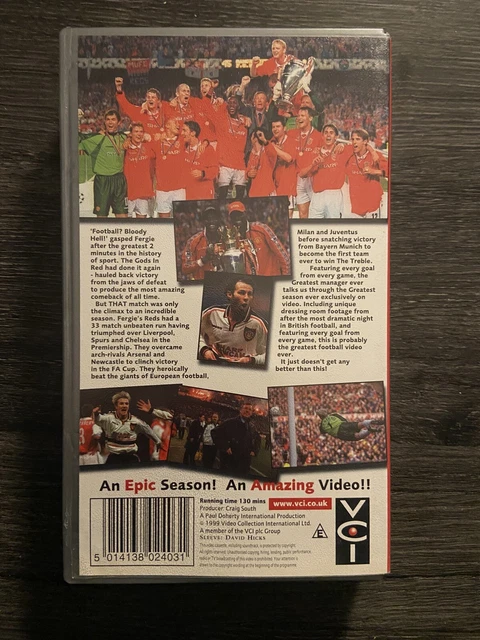 MANCHESTER UNITED - The Treble 1999 VHS Video Tape Man Utd Football! £0 ...