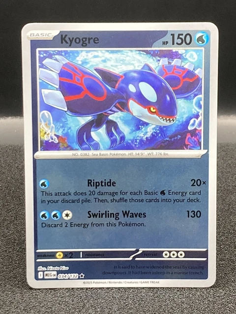 034/132 KYOGRE RARE Holo Mega Evolution Pokemon Card £1.60 - PicClick UK