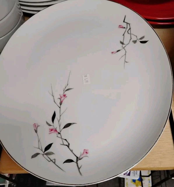 VINTAGE CHERRY BLOSSOM Fine China Plater Made in Japan. 14ins Long ...