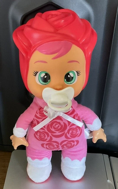 CRY BABIES PLUSH Tiny Cuddles Flowers Red Rose Doll With Pacifier EUC ...