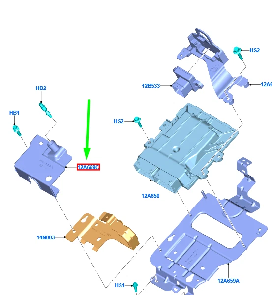 FORD TRANSIT MK4 Engine Control Module Cover 2025232 GK21-12A532-AB NEW ...