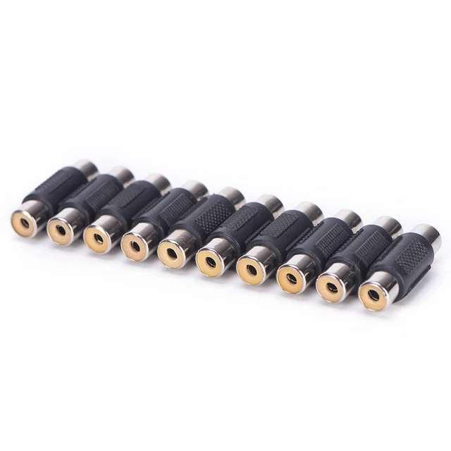 10X RCA FEMALE to Female Coupler Plug Audio Video AV Cable Adaptor RCA ...