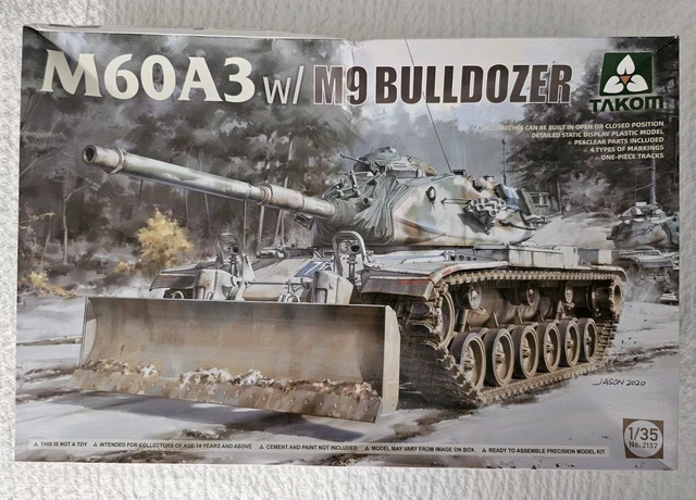 TAKOM 1/35 M60A3 w/ M9 Bulldozer - Kit Ref: 2137 BNIB Sealed Bags £50. ...